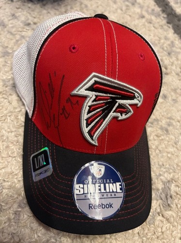 Atlanta Falcons William Moore Signed Reebok Football Hat Auto Autograph ...