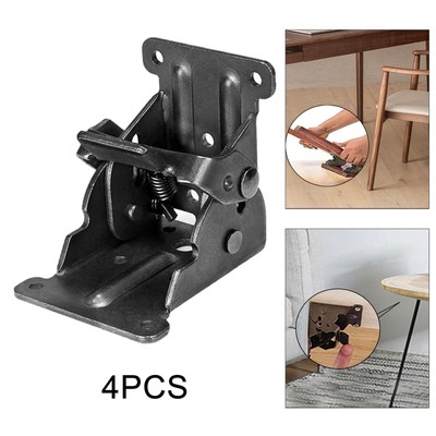 4Pcs Folding Self Brackets Support Hardware for Table Leg Bed Leg ...