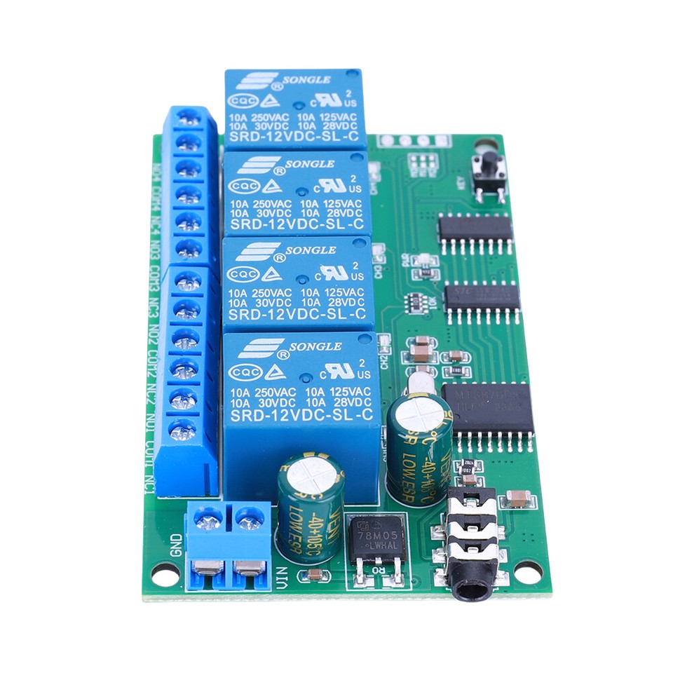 AD22B04 4 Channel DTMF Tone Decoder Relay Phone Remote Control PLC DC 12V | eBay Australia