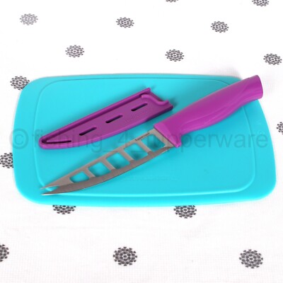 NEW Tupperware Cheese Knife with Sheath in Purple and Mini Cutting ...
