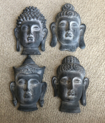 Greenbrier International Polystone Asian Head Plaques lot of 4 | eBay