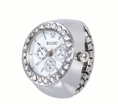 Watch Ring Bozhi Silver&White 2cm Adjustable Size USA Seller 🇺🇸 | eBay