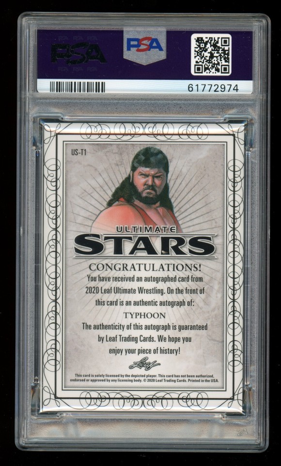 Shockmaster PSA 9 Bronze Foil Auto 2020 Leaf Ultimate Wrestling WCW WWF ...