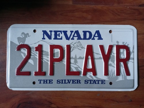 Vintage 80s 90s Nevada Personal Vanity 21PLAYR License Plate | eBay