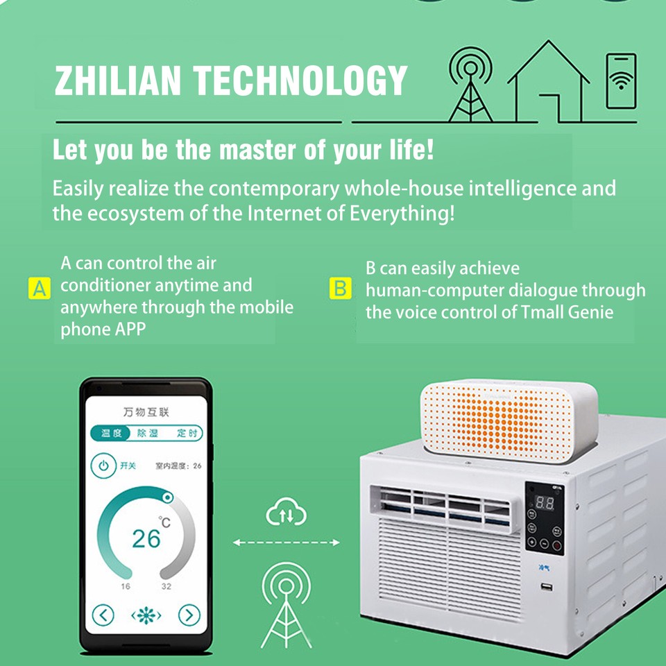 280W Portable Air Conditioner Mobile Air Conditioning Unit Cooling ...