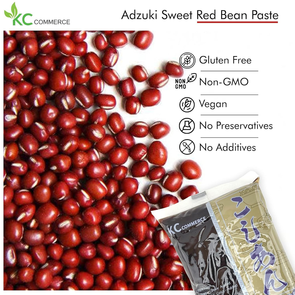 Sweetened Red Bean Paste - Adzuki Beans, Japanese Mochi Rice Cake ...