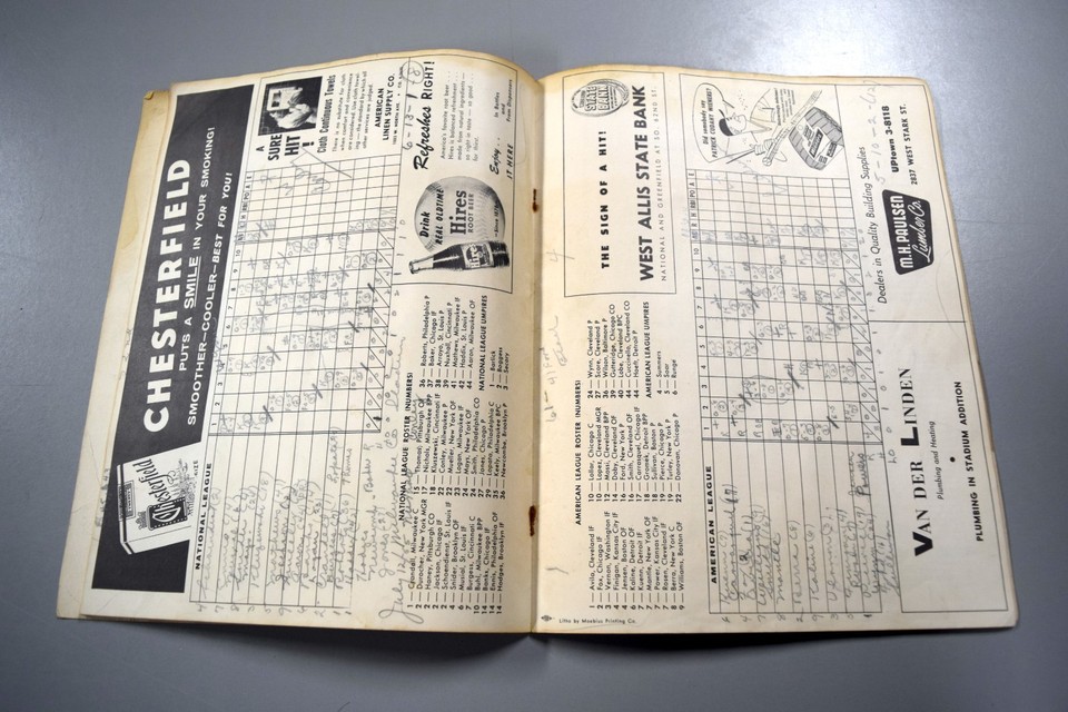 1955 Major League Baseball Official All Star Game Program Marked Mantle ...