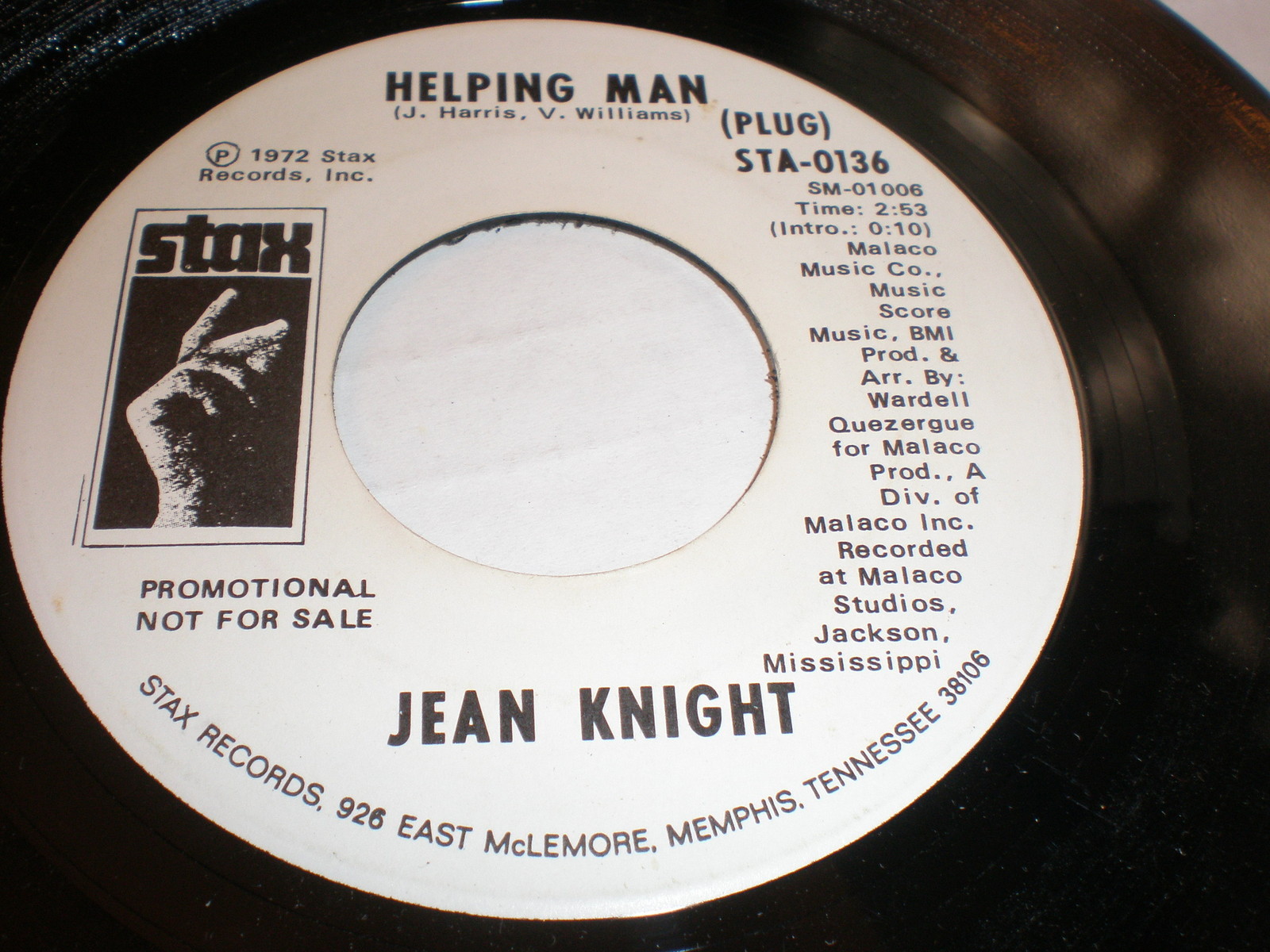 Jean Knight 45 Pick Up The Pieces STAX PROMO | eBay