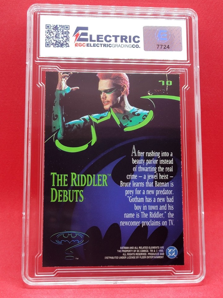 1995 Fleer Ultra Batman Forever The Riddler Debuts #70 EGC 9.5 Jim ...