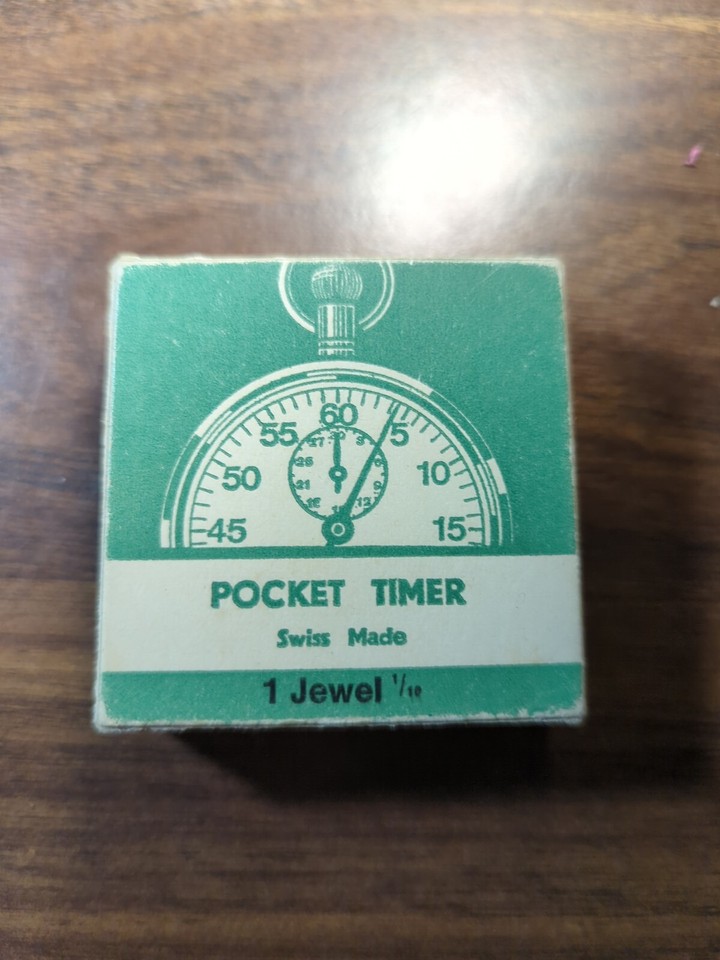 VINTAGE MARCEL & CIE POCKET TIMER SWISS STOP WATCH 1 JEWEL 1/10 ...
