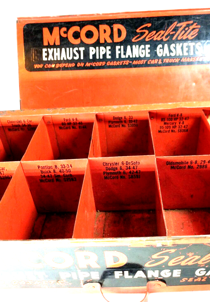Vintage McCord Exhaust Gaskets Advertising Metal Box Sign | eBay