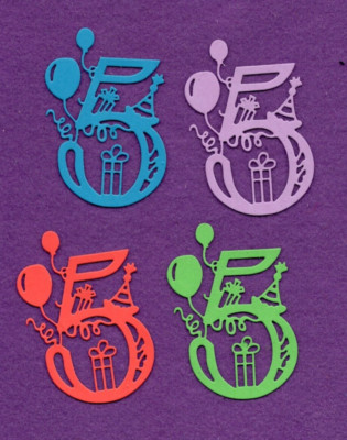 PARTY NUMBER five (5) die cuts scrapbook cards | eBay
