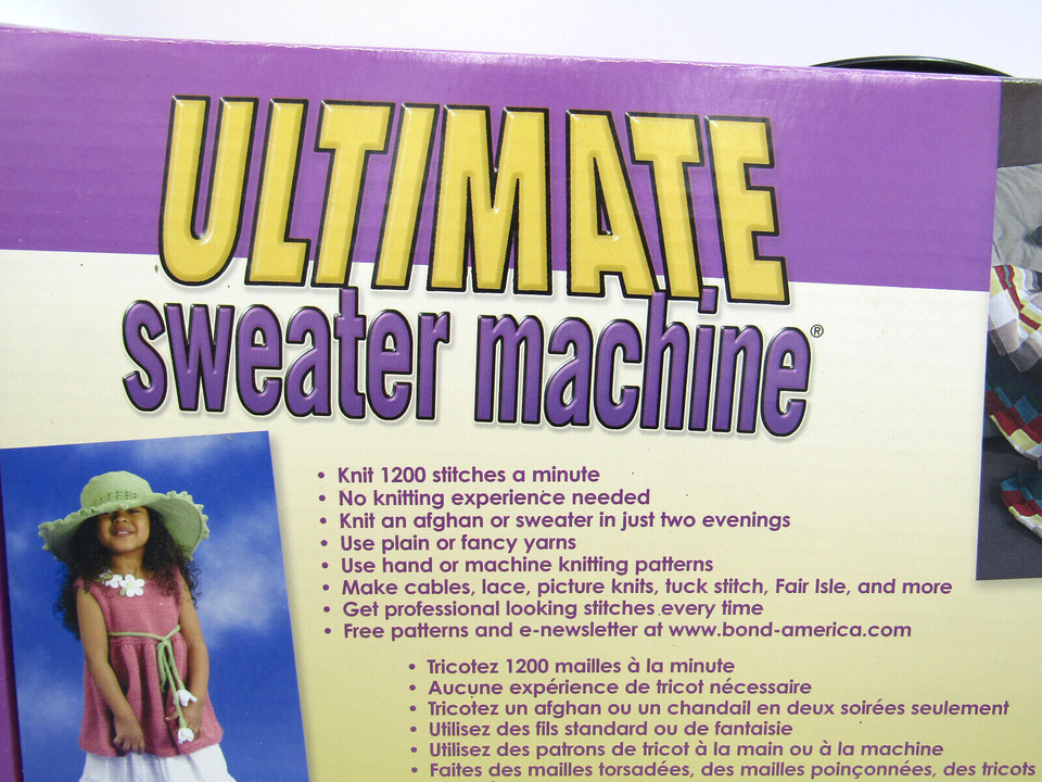 Bond America Ultimate Sweater Knitting Machine Brand New 736981010089 ...