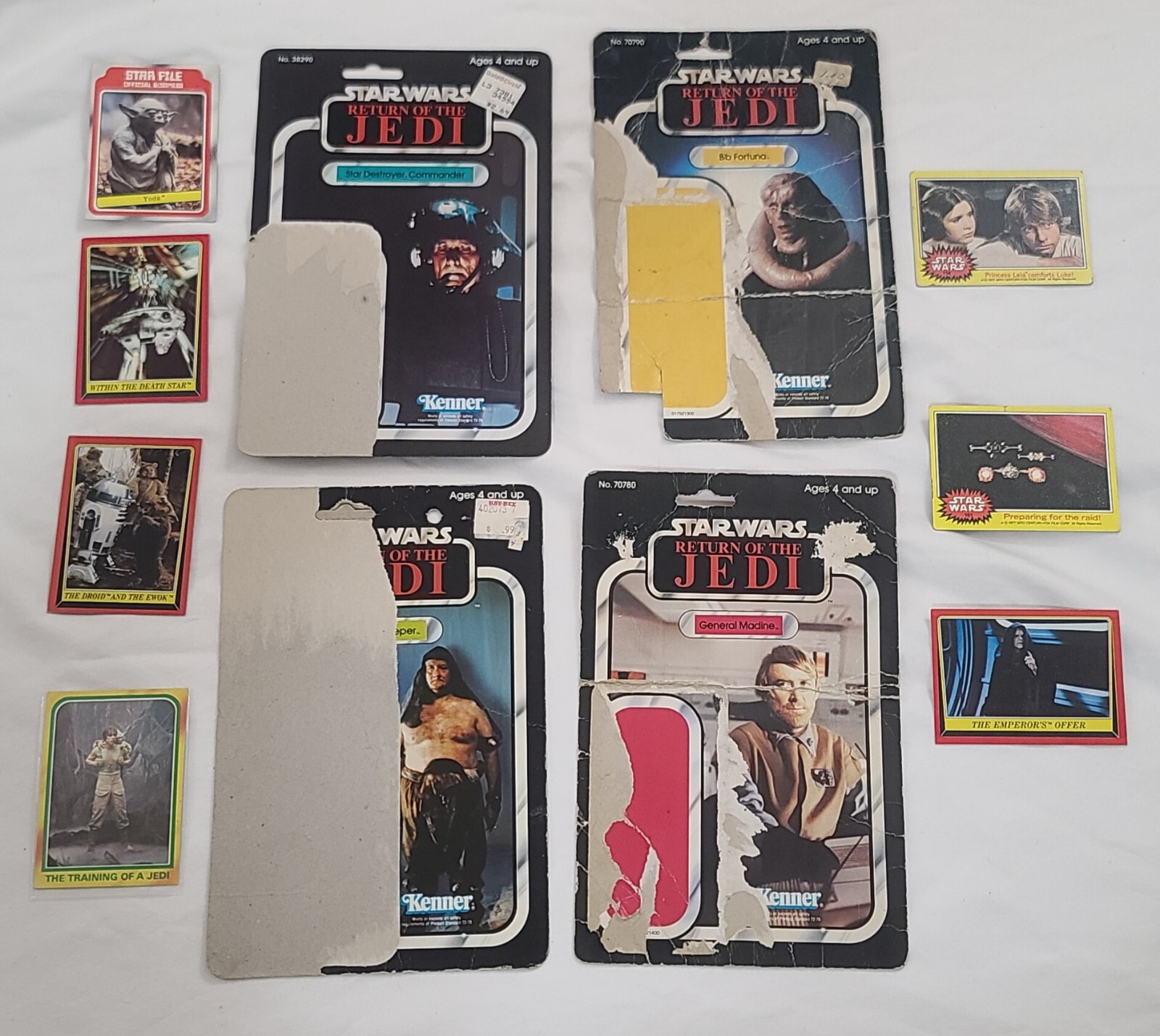 Vintage Kenner Star Wars Action Figure Cardbacks 3 UPC's and Trading ...