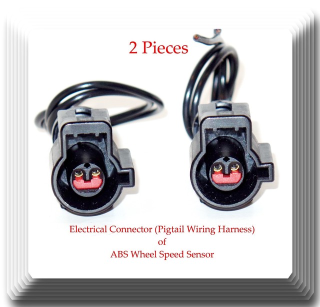 2 Kits ABS Wheel Speed Sensor Front L / R W/Connector Fits: F250 F350 ...