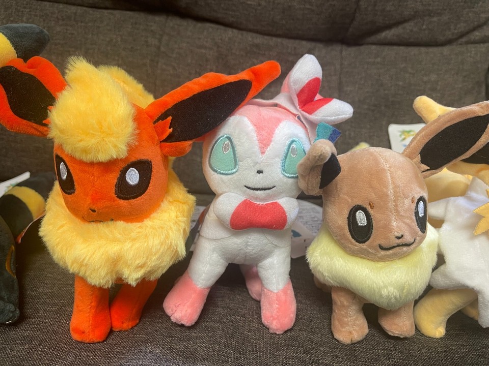 pocketman PCS Eevee Evolutions Plush Set of 9 - Limited Edition Plushie ...