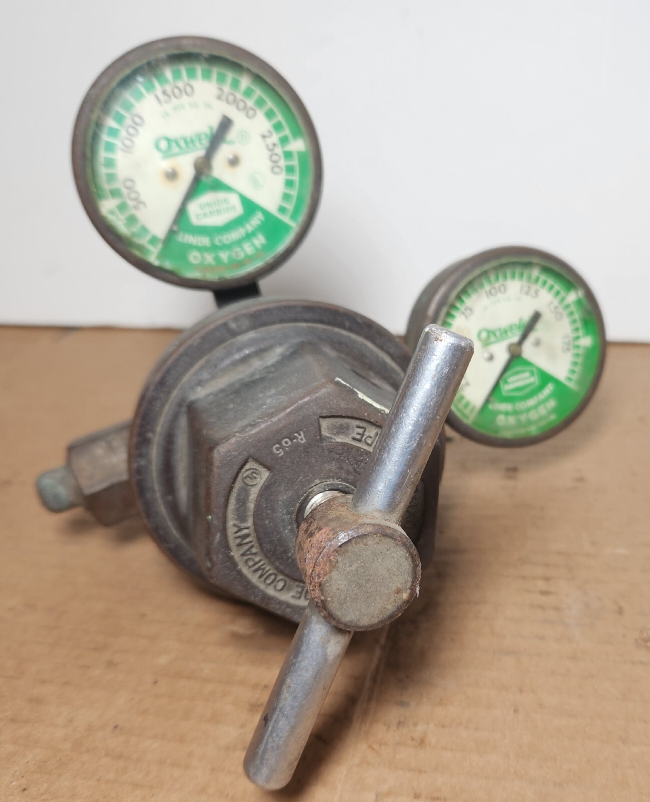 Oxygen Gas Regulator Linde Company Oxweld Type R64 R-64 Vintage ...