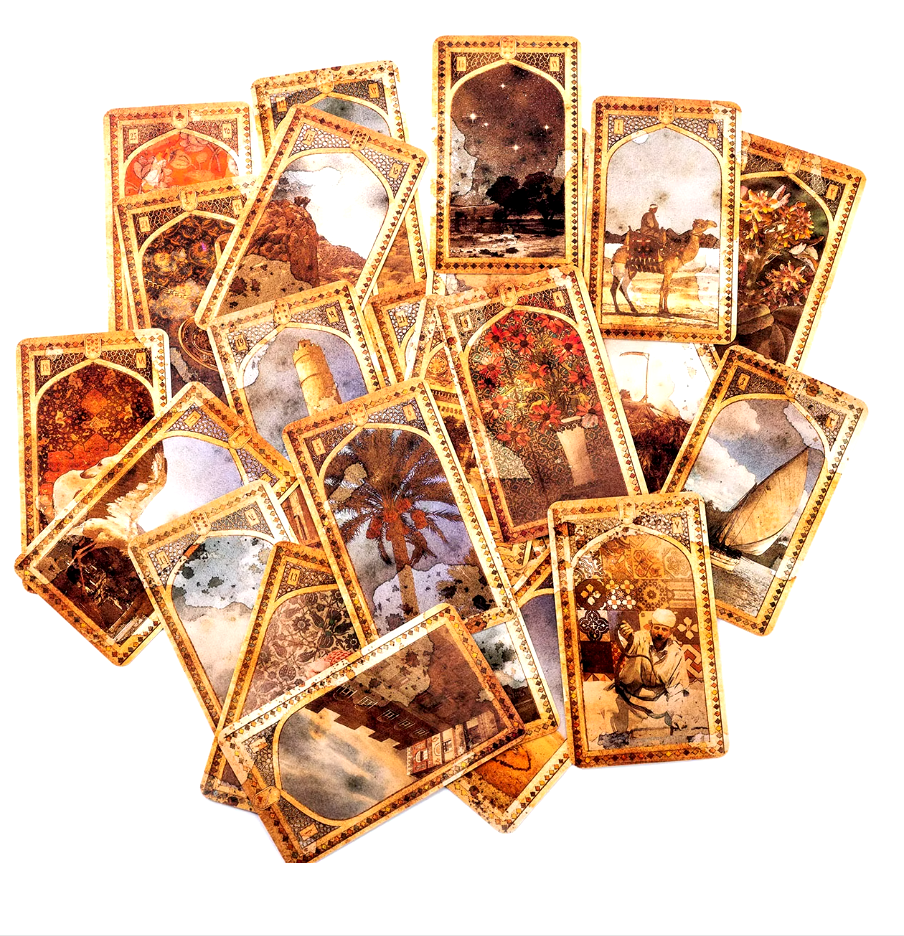 Old Arabian Arabiс Lenormand Tarot Cards Deck Oracle Deviation Fate | eBay