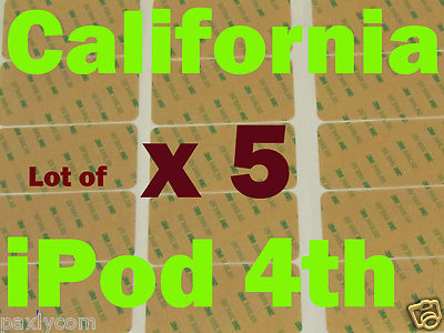 Lot of 5 ipod touch 4th generation gen adhesive LCD glass tape sticker ...