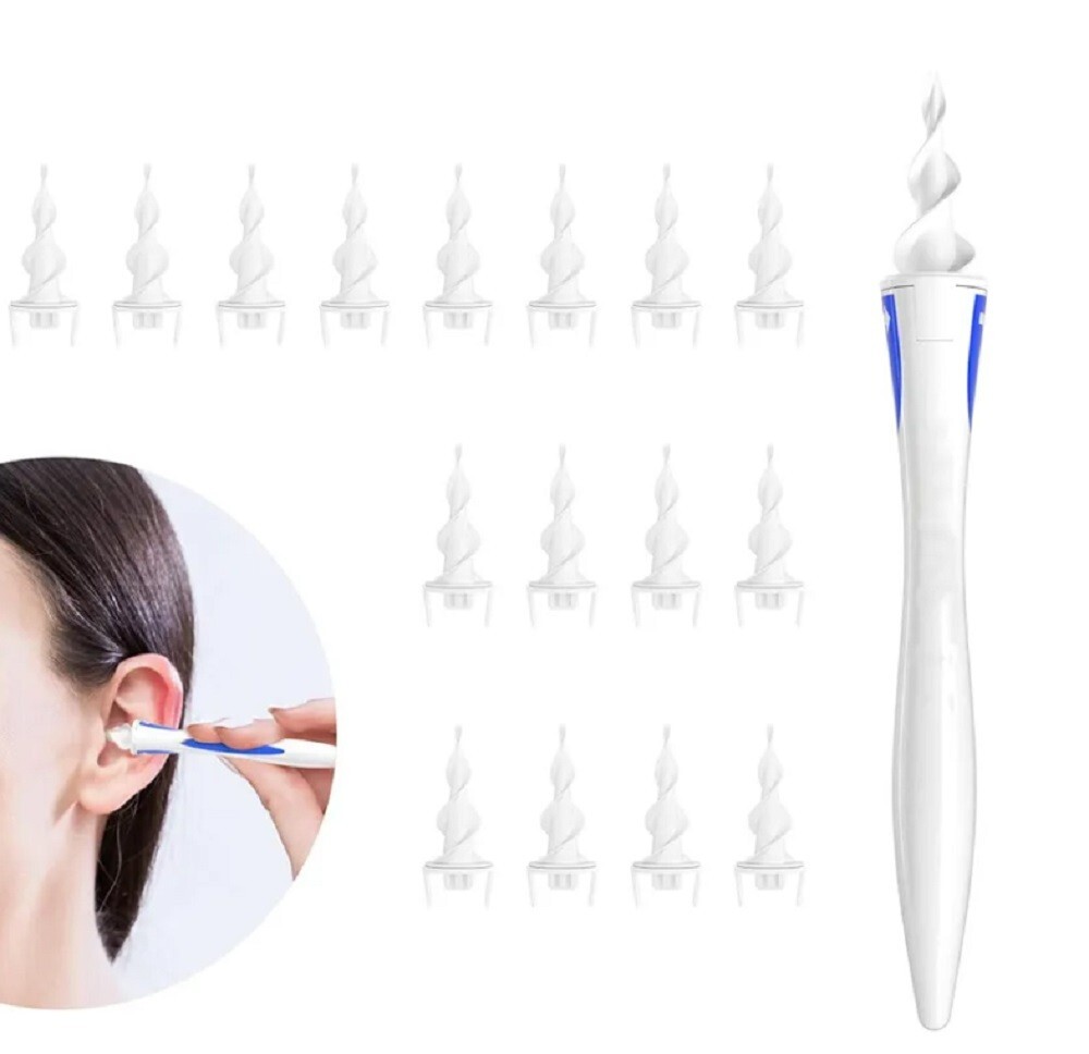 Ear Cleaner Kit for Ear Wax Removal-Spiral Q-Grips Tip Picker Easy ...