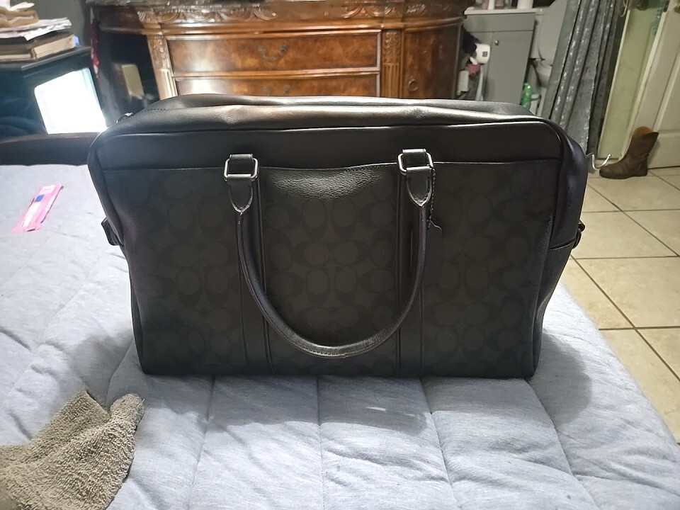 Coach Men’s Perry Slim Brief In Signature Black Canvas - Gem