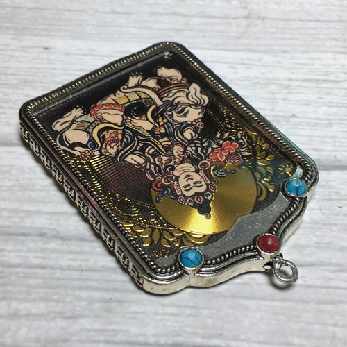 Collection Tibetan Silver Thangka Pendant Waist Card Buddhist Statue | eBay