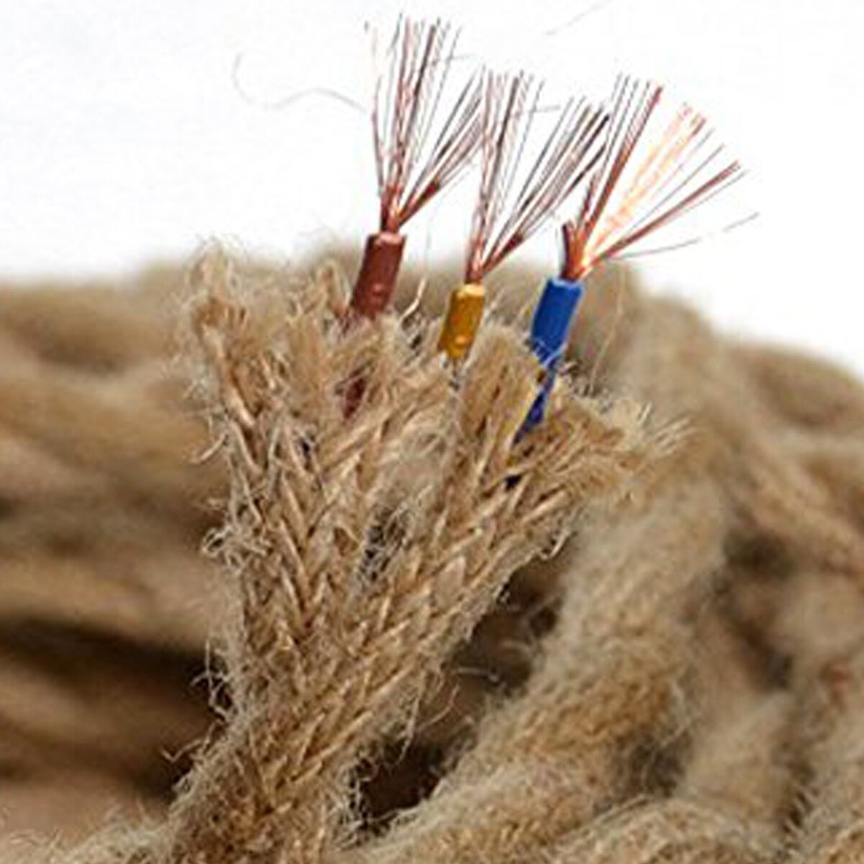 3 Core Twisted Fabric Braided Electric Wire Flex Vintage Lamp ...