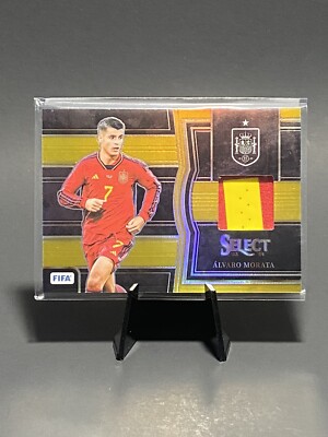 2023-2024 Panini Select FIFA Memorabilia Gold /10 Alvaro Morata #SM-AM ...