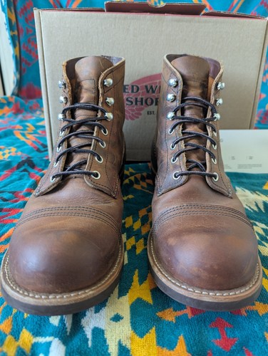 Red Wing Iron Ranger Heritage Boots 8085 Men's Copper RoughTough Size ...