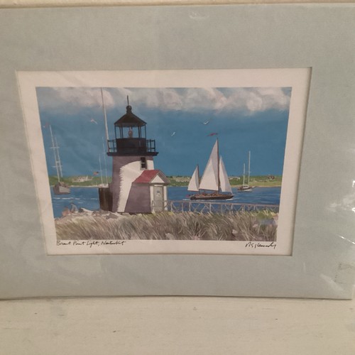 Robert E Kennedy Watercolor Print Brant Point Light Nantucket | eBay