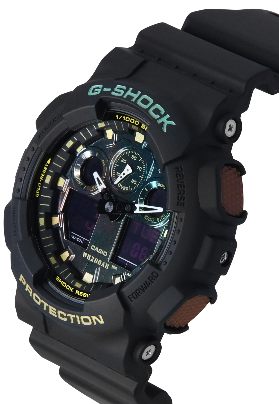 Casio G-Shock GA-100RC-1A Multicolor Dial Analog Digital Sports 200M ...