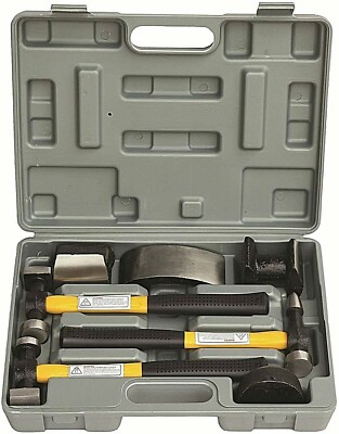 7 pcs Auto Body Fiberglass Fender Repair Tool Hammer Dolly Dent Bender ...