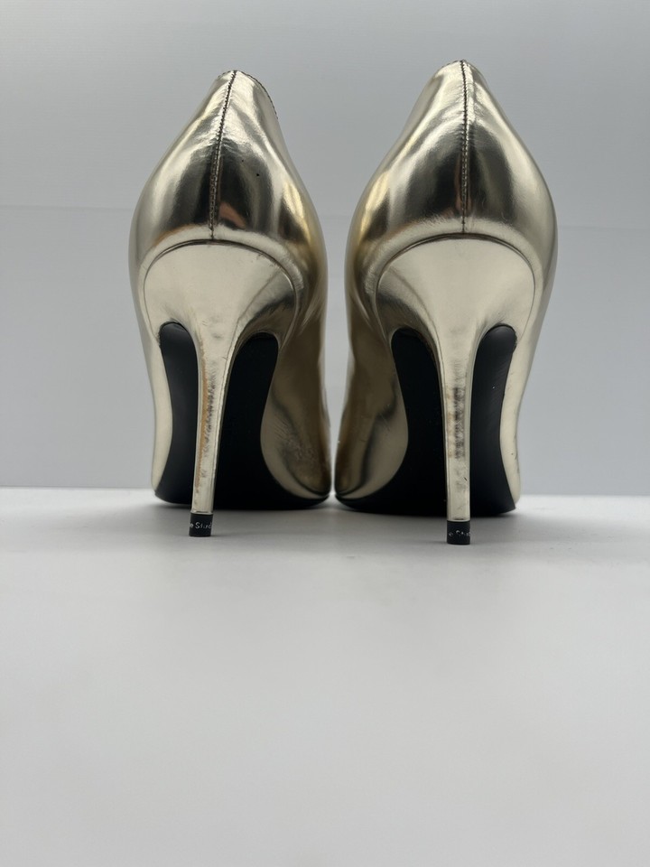 Acne Studios Heels Stilettos Metallic Leather Smiley Face Medallion EUR ...