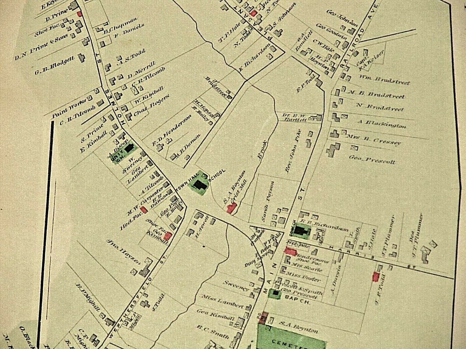 1884 Ipswich, Rowley & Wenham, Ma., Map. Essex County. NOT A REPRINT ...