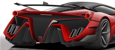 FERRARI Race Car Racing Hypercar Concept Custom Built LARGE 1:12SCALE ...