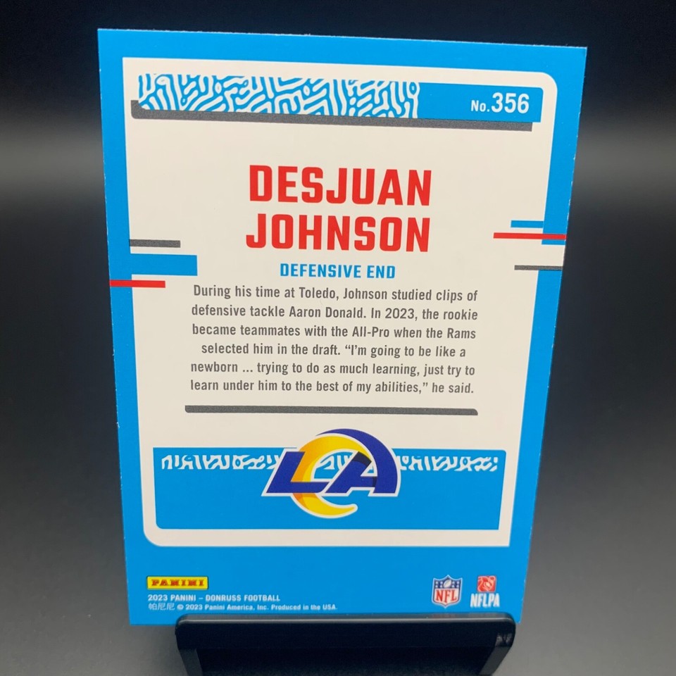 2023 Panini Donruss Rated Rookie #356 Desjuan Johnson Los Angeles Rams ...
