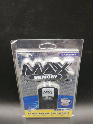 Intec Max Memory PS2 32MB Memory Card Black System Console No Boot CD ...