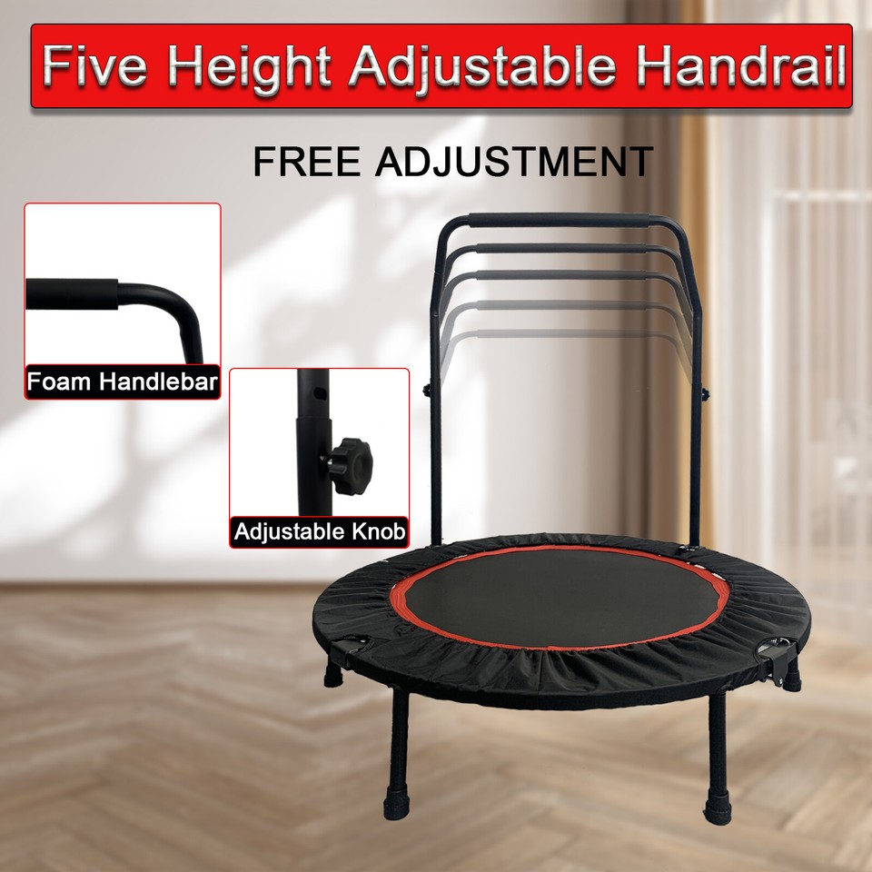 40" 660lbsFitness Mini Trampoline, Exercise Rebounder Mini Trampoline ...