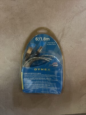 Dynex USB 2.0 6 Feet A to B Device Cable 1.8 M G18-USBKMC1-02 | eBay