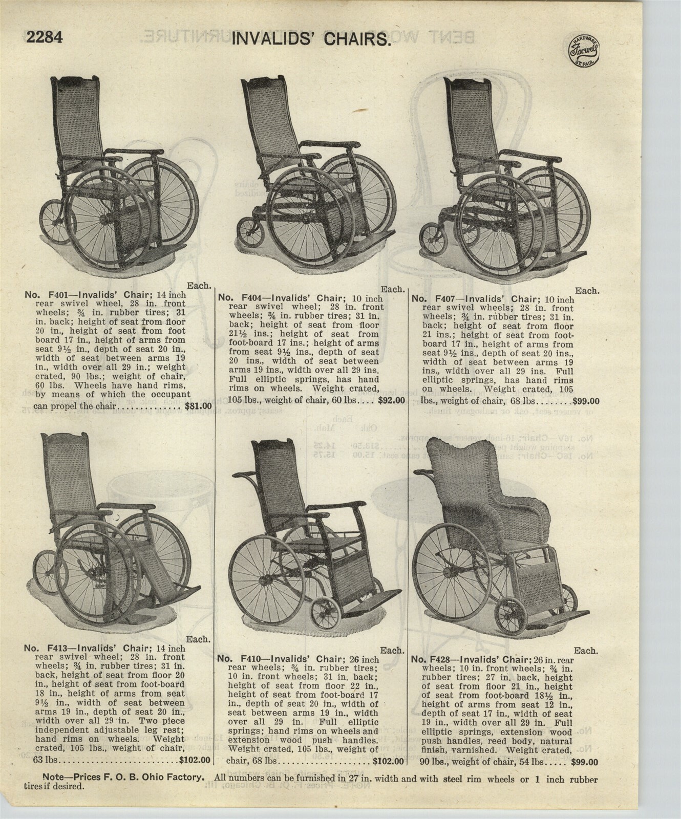 1918 PAPER AD Invalid Wheel Chair Wicker Reed 6 Images | eBay