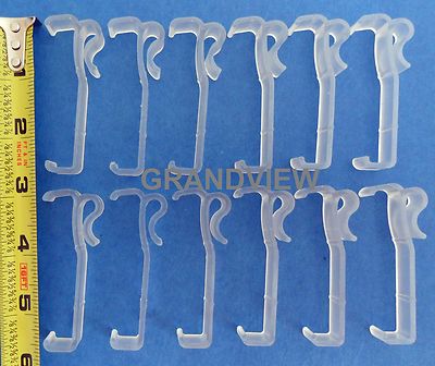 12 Pcs 2 1/2 Inch Clear Vinyl Valance Clips Faux & Wood Venetian Blinds ...