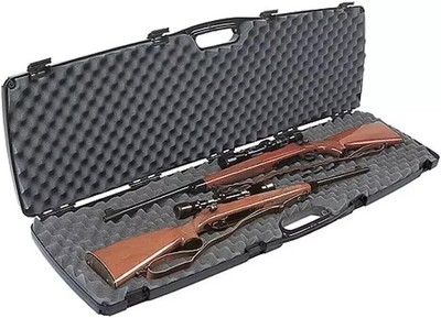 Rifle Shotgun Hard Carry Case DOUBLE Gun Storage Box Padded Tactical ...