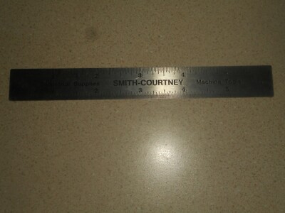 6" Rigid Steel Pocket Ruler 32nd 64th mm / 1/2 mm SMITH COURTNEY ...