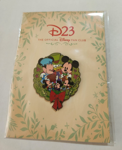 Disney D23 Happy Holidays Wreath Pin Mickey & Scrooge Christmas Carol ...