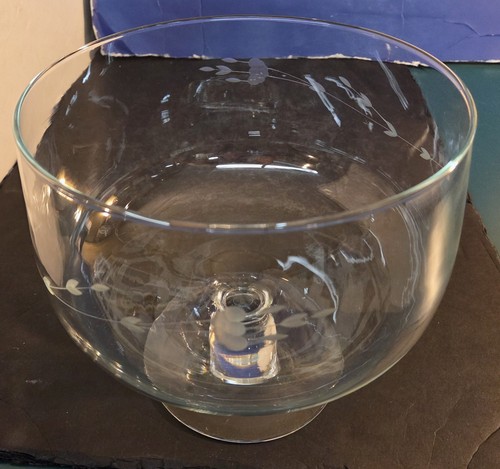 Princess House Crystal Heritage Footed Punch Bowl 9" #069 | eBay