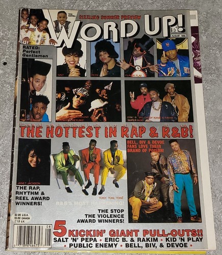 Vintage WORD UP Magazine -August 1990 *Includes Pull Out Posters | eBay