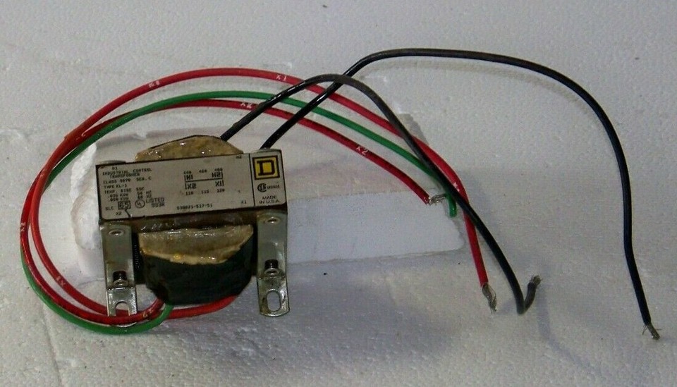 .050 KVA 480 to 120 control transformer Square D 9070EL.1 | eBay