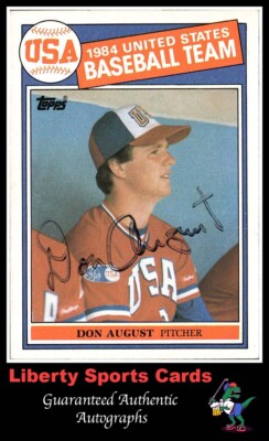 1985 Topps Don August #392 Authentic Autographed Card USA | eBay