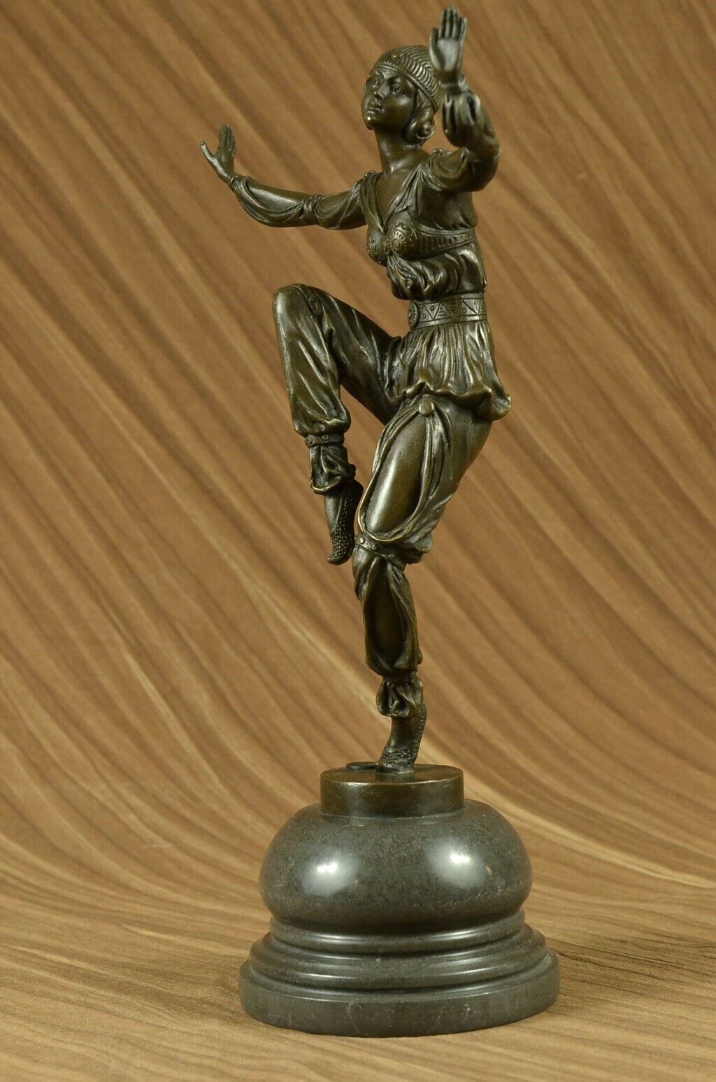 FRENCH GYPSY DANCER BY LAUREL BRONZE SCULPTURE FIGURE ART NOUVEAU DECO ...
