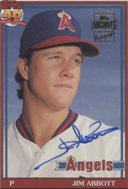 2003 Topps All-Time Fan Favorites - Autographs Jim Abbott #FFA-JA (AU ...